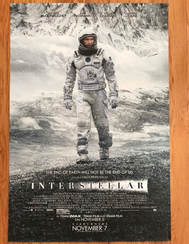 VINTAGE 2014 2-Sided Movie Poster - INTERSTELLAR, M. McConaughey - 27 ...