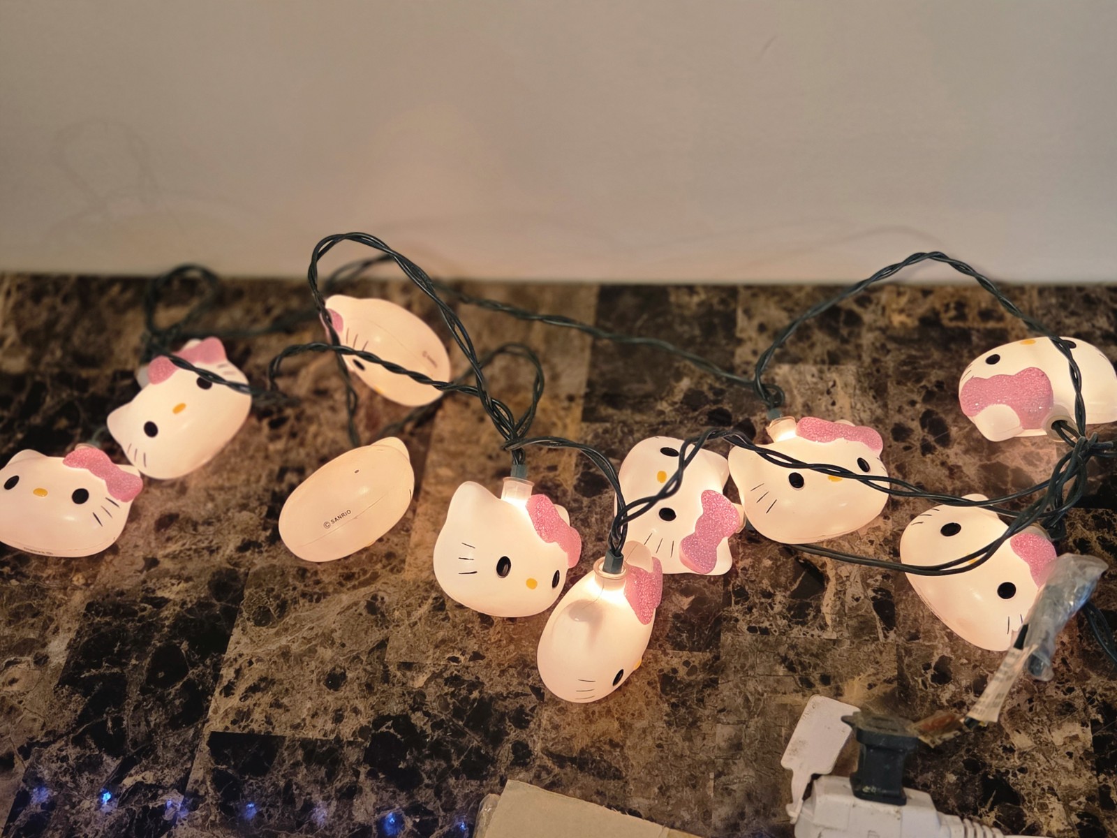 Vintage Hello Kitty Plug-In String Lights, Collectibles Decor