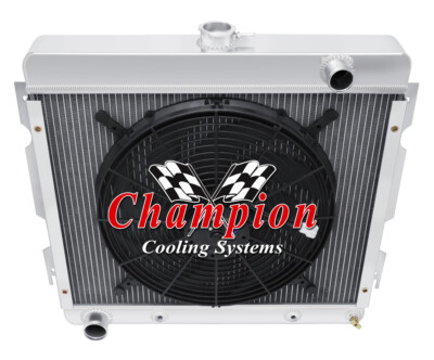 3 Row ER Champion Radiator W/ 16" Fan for 1970 71 1972 Plymouth Duster ...