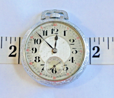 Vintage Illinois 4719192 Pocket Watch Siver Emperor Case Runs | eBay