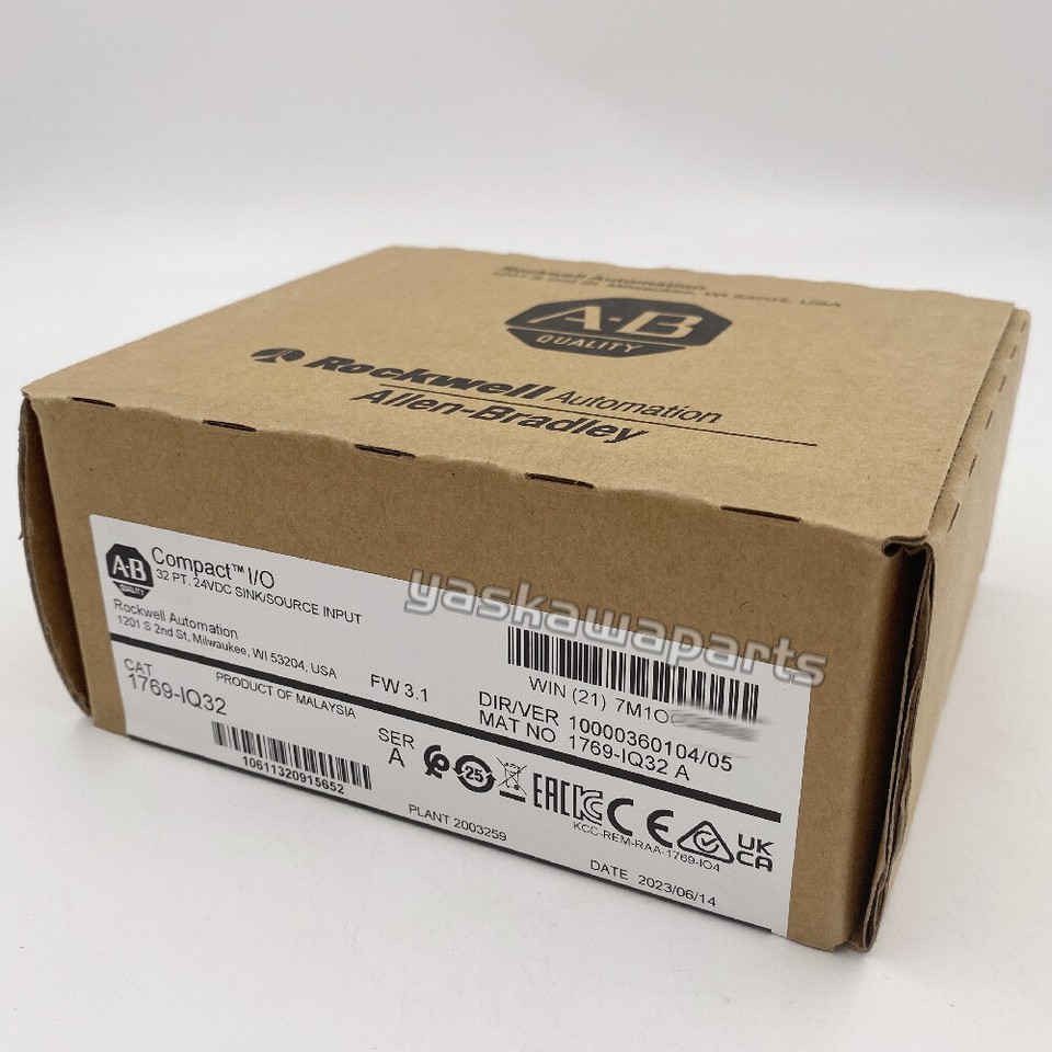 1769-IQ32 AB CompactLogix 32 Pt 24VDC Input Module FW3.1 NEW Factory ...