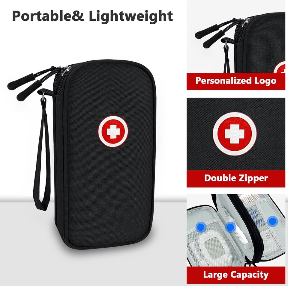 Diabetic Supplies Travel Case, Carrying Bag Organizer For Diabetes ...