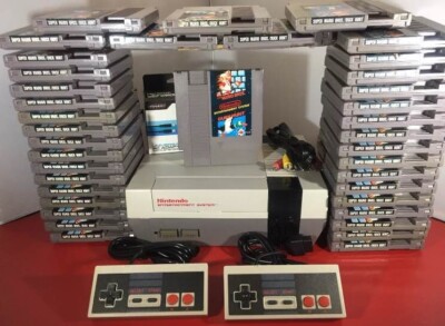 ORIGINAL Nintendo NES OG Console + Super Mario Bros +New Caps +LED Mod ...