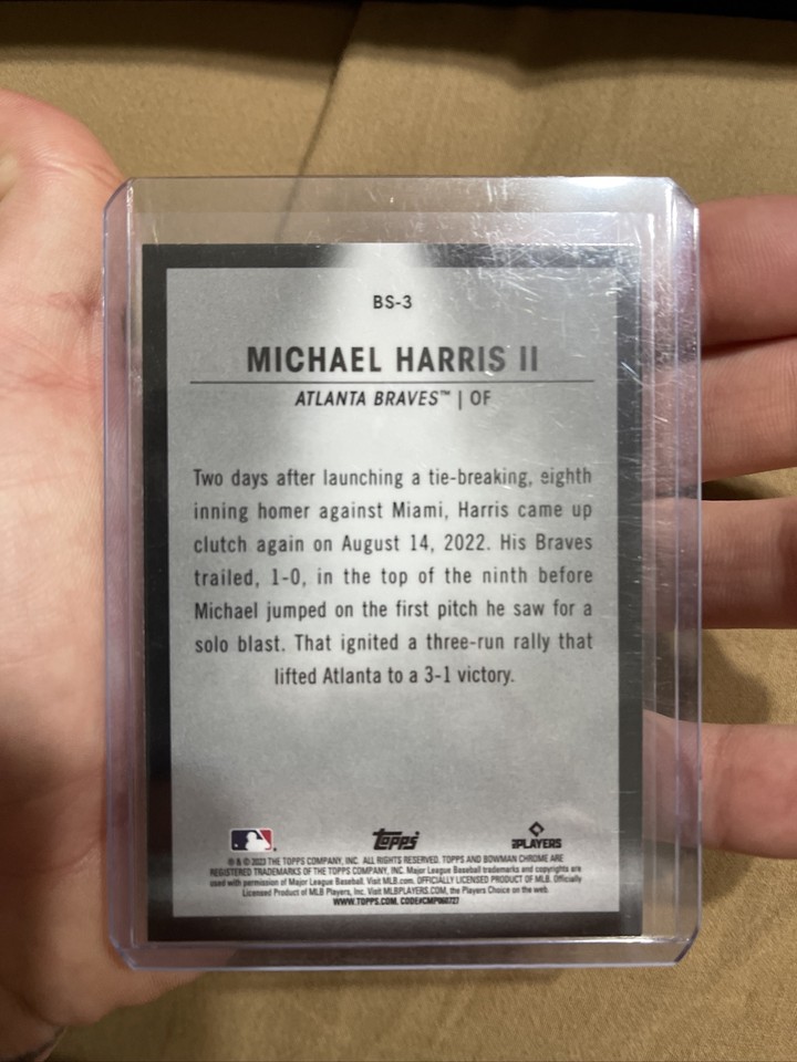 Michael Harris II RC 2023 Bowman #BS-3 Bowman Spotlight Rookie Atlanta ...