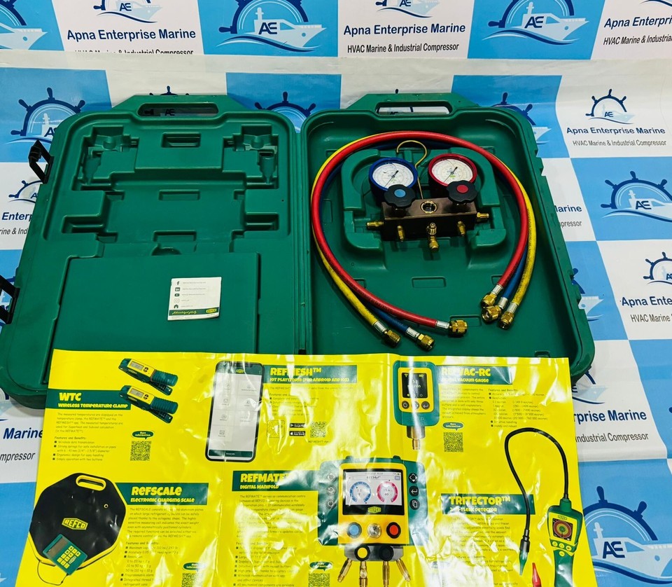 REFCO Manifold Gauge Set M2 REFCO 3 CHARGING LINE | eBay