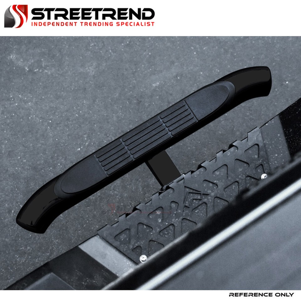 3" Black Rear Hitch Step Bar Bumper Guard Trailer Tow Mount For 2 ...