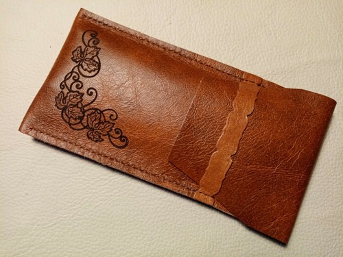 Real leather pencil case with laser engraving. | eBay UK
