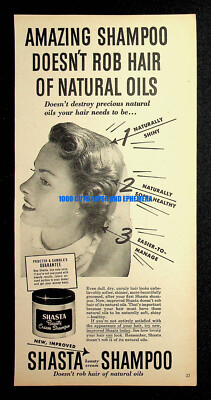 Shasta Cream Shampoo 1950 Hair Care Trade Print Magazine Ad Poster ...