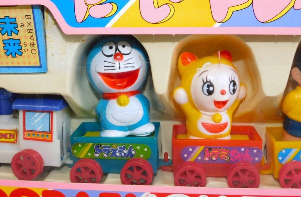 Showa Retro Doraemon Dorami Nobita Shizuka chan Finger Puppets Sofubi ...