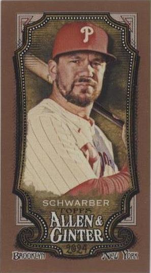 2024 Topps Allen & Ginter - Short Print Kyle Schwarber #306 Mini Gold ...
