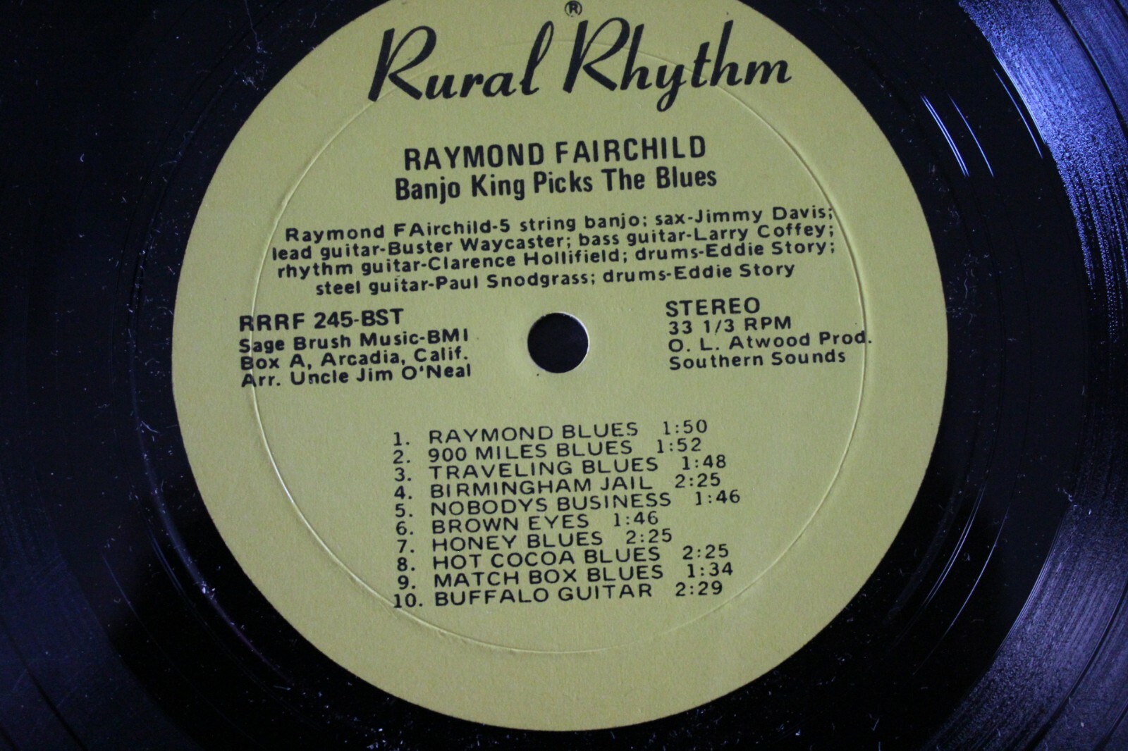 RAYMOND FAIRCHILD -- HONKY TONKIN' COUNTRY BLUES RECORDS -- RURAL ...