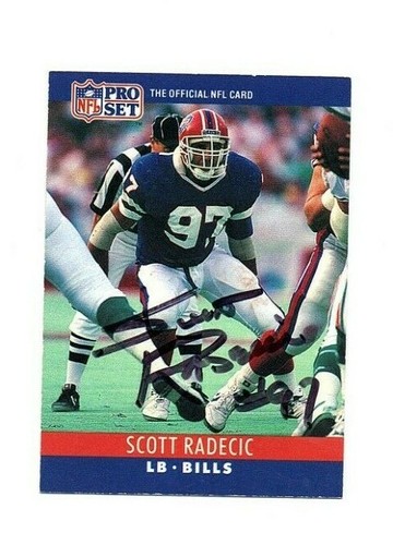 Scott Radecic Buffalo Bills signed autograph 1991 Pro Set football card ...