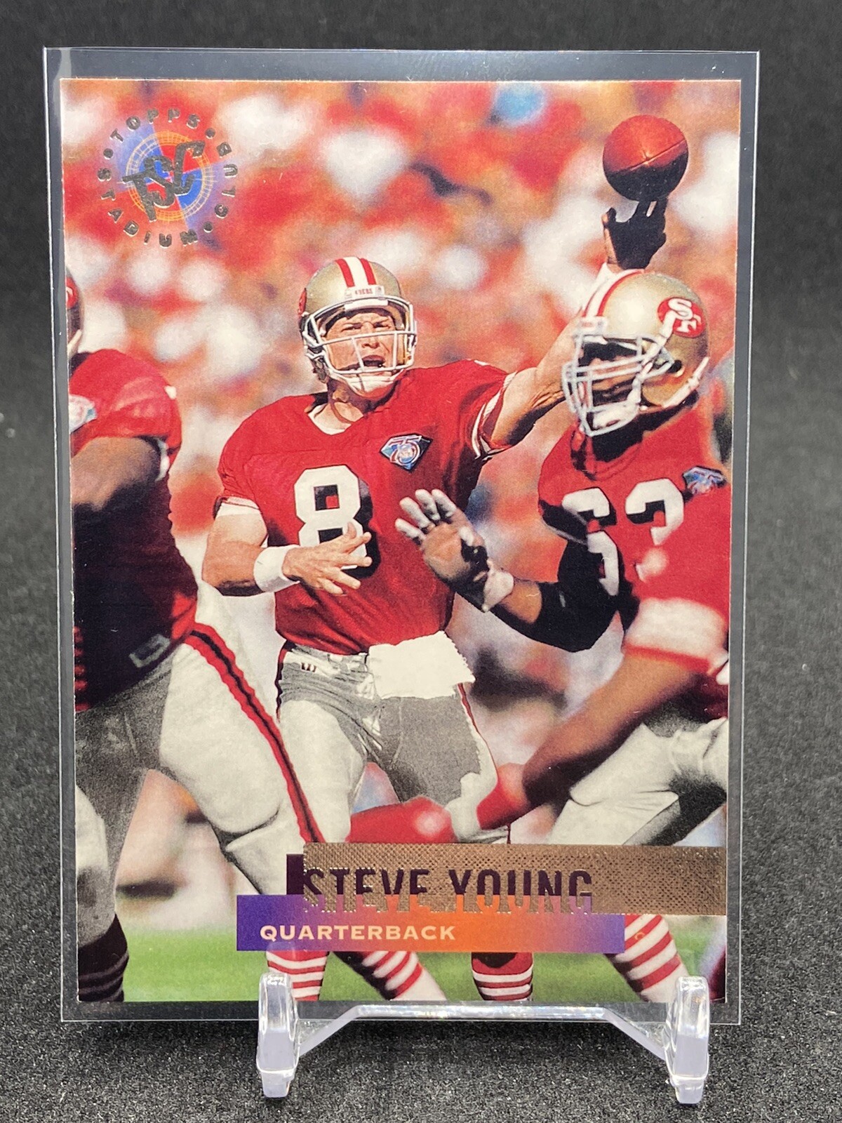 1995 Topps TSC Steve Young #1 Trench Talk 49ers | eBay