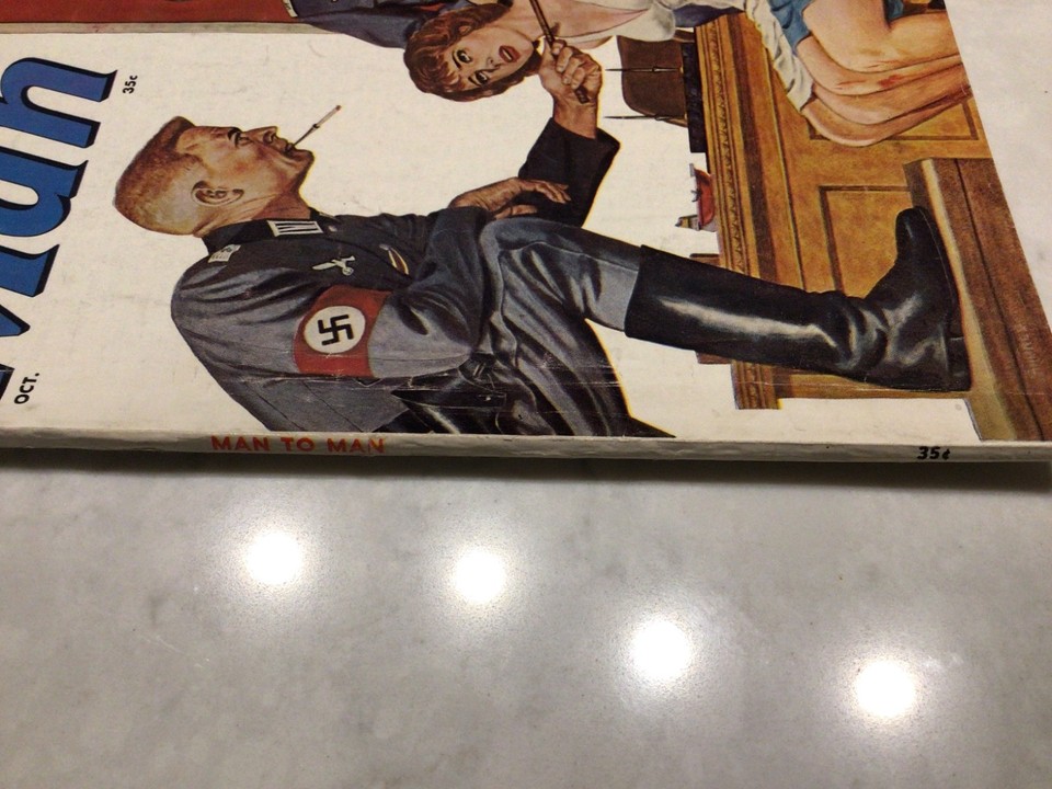 MAN TO MAN PULP MAGAZINE OCT 1961 VOL 12 NO 3 NAZI TORTURE COVER ART | eBay