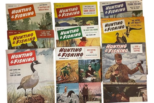 Hunting and Fishing Magazine 1952 Lot Of 9 Monthly Issues See Pictures ...
