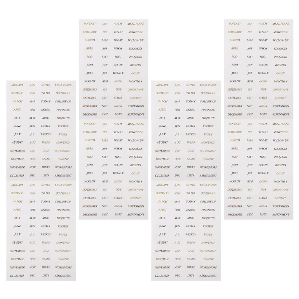 3 Pieces Letter Decals Monthly Adhesive Tabs Planner Stickers for ...