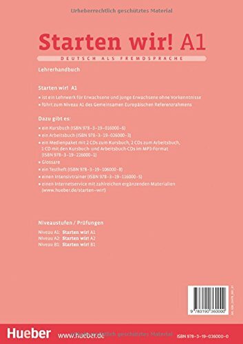 9783190360000 Starten wir! Deutsch als Fremdsprache. A1, Lehrerh ...