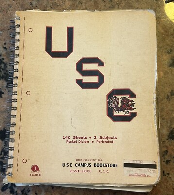 Vintage University Of South Carolina Notebook | eBay