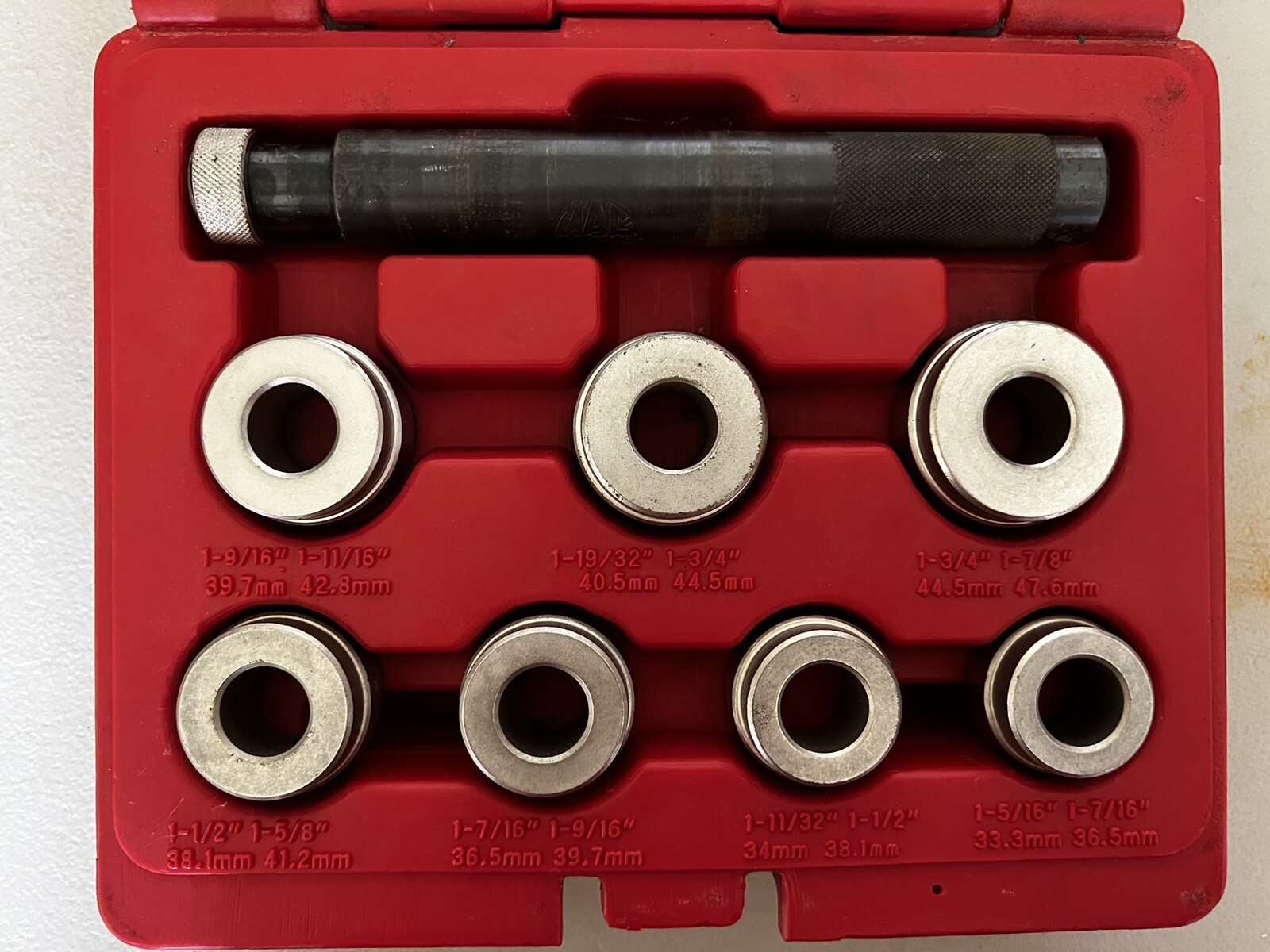 Mac Tools 9-PC. Heavy-Duty Bushing Remover and Insert Kit BD3143MA | eBay
