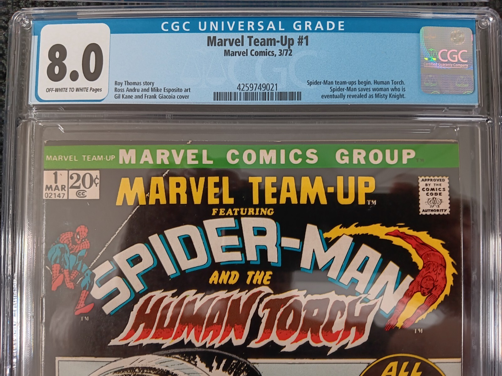 Marvel Team-Up #1 CGC 8.0 Marvel 1972 Spider-Man team-ups begin. Human ...