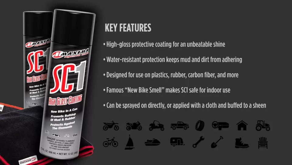 HIGH GLOSS SC1 CLEAR COAT SILICONE SPRAY 17.2 FL OZ- 2 PACK ...