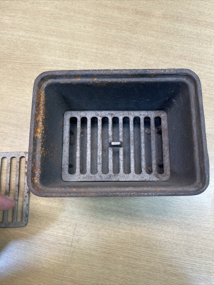 Vintage Konro Mini Rectangle Tabletop Hibachi Grill Cast Iron RARE ...