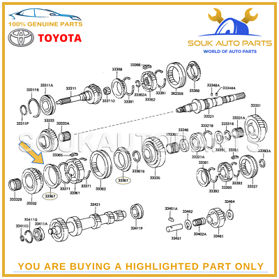 33367-60020 Genuine Toyota SYNCHRONIZER RING, NO.1 3336760020 OEM | eBay