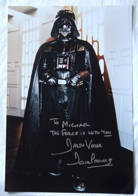 Dave PROWSE SIGNED Autograph Darth VADER Star Wars 12 x 8 Photo COA To ...