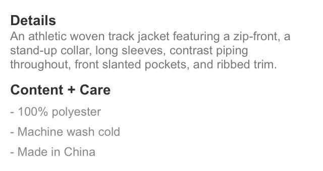 Mens Athletic Track Zip-Up Jacket w/Stand Collar-Red w/Black Piping NWT ...