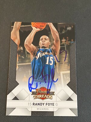 Randy Foye Signed 2009-10 Panini Threads Card Auto Wizards NBA ...