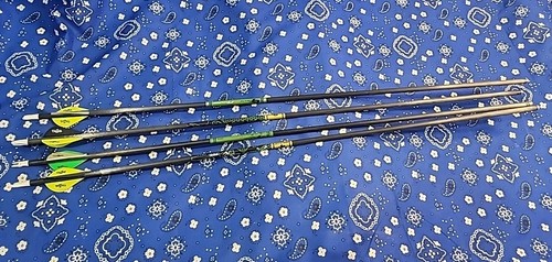 4 GOLD TIP HUNTER XT 400 5575 CARBON ARROWS BLAZER VANES HUNTING TARGET ...