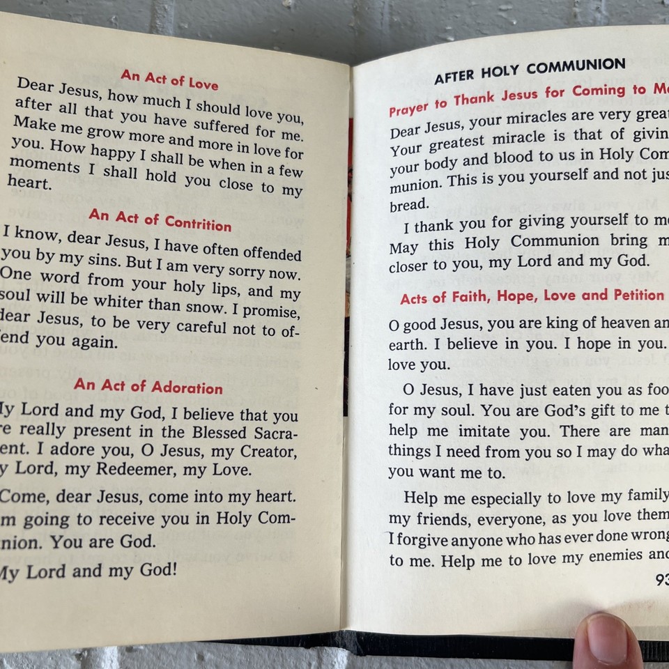 Vtg 1970 “The New First Mass Book” Catholic Prayers Slip Cover First ...