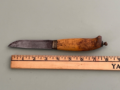 Antique c.1920 Norwegian steel Brusletto Geilo knife hunting carved ...