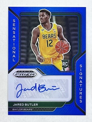 Jared Butler 2021-22 Panini Prizm Draft Sensational Signatures Blue ...