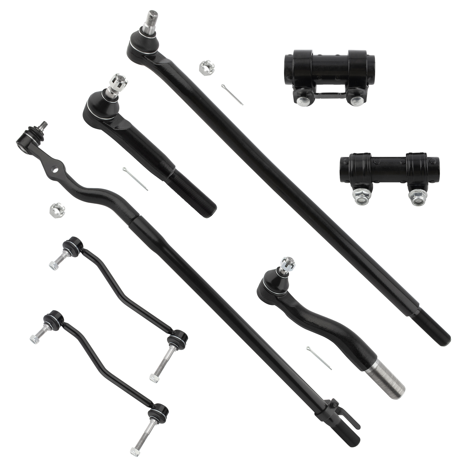 8PCS Drag Link Inner Outer Tie Rod Linkage Ford Excursion F-250 Super ...