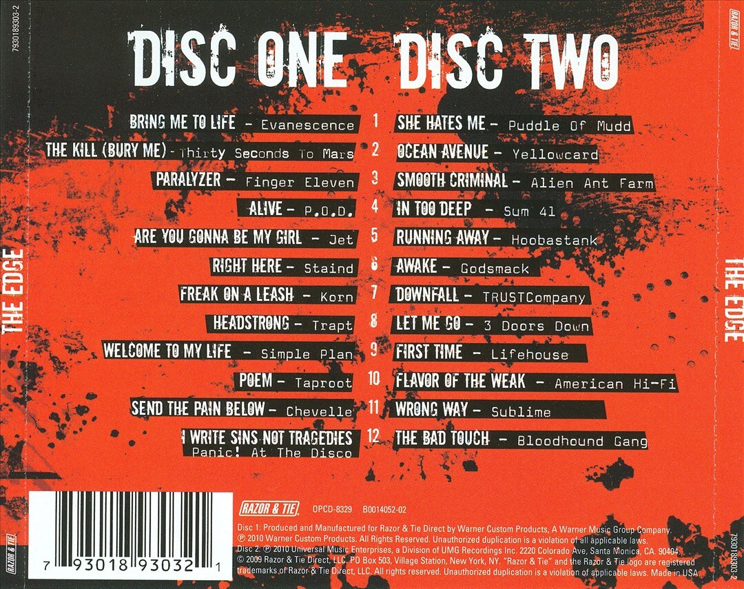 VARIOUS ARTISTS - THE EDGE [RAZOR & TIE] NEW CD 793018930321| eBay