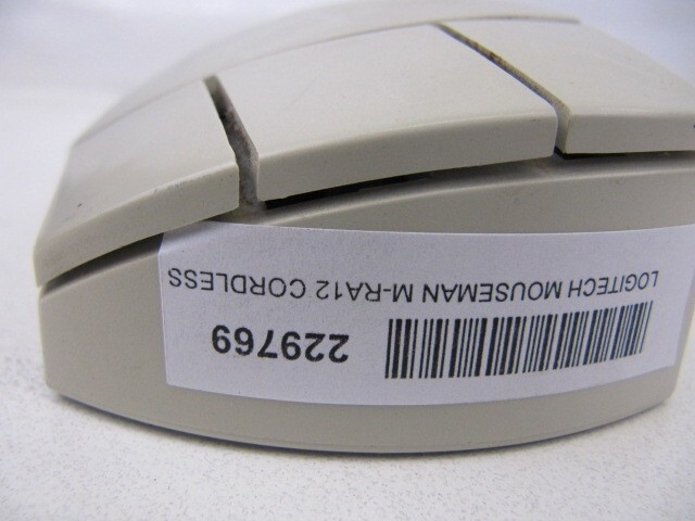 LOGITECH MOUSEMAN CORDLESS BALL MOUSE TRACKBALL WIRELESS M-RA12 RETRO ...