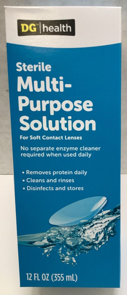 DG Health Multi Purpose Contact Lens Solution for Soft Contact Lenses ...