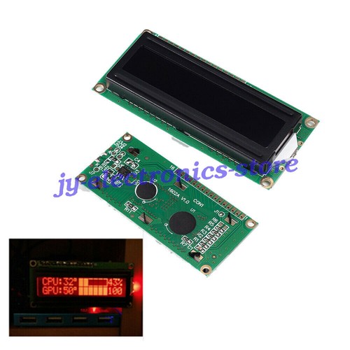 DC 5V LCD 1602A 16x2 Dot Matrix Red Character LCD Screen Module Black ...