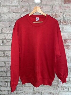 Vintage 90s Jerzees Nublend Blank Red Sweatshirt Crewneck Pullover ...