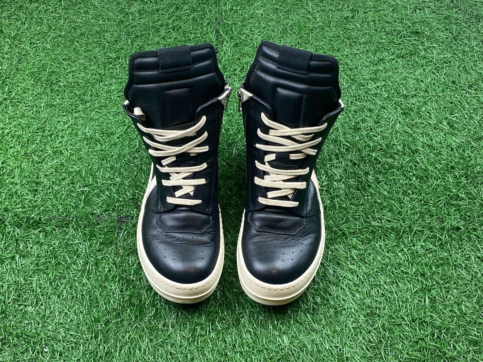 rick owens geobasket Black White Size 4 - Gem