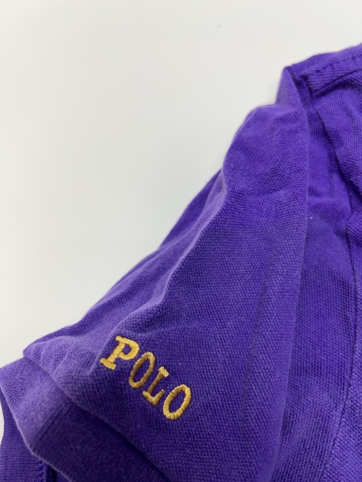 Polo Ralph Lauren Polo Shirt Big Pony Royal Polo Purple Custom Fit Men ...