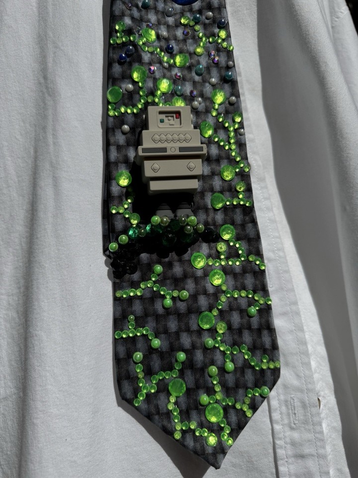 Navy Blue Gonk Droid Computer Chip Themed Star Wars Tie | eBay