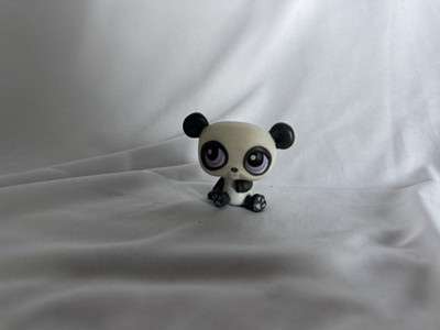 LPS Littlest Pet Shop Grey White Panda Bear Lavender Purple Eyes #89 ...