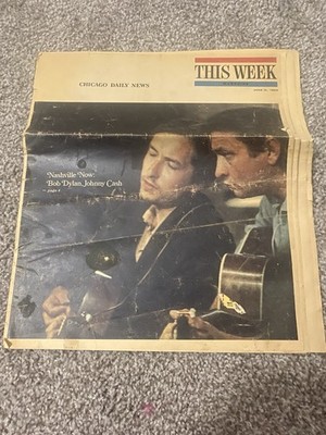 CHICAGO DAILY NEWS “THIS WEEK” Bob Dylan & Johnny Cash JUNE 14, 1969 | eBay