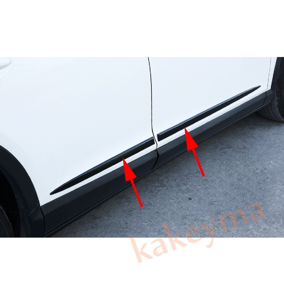 Car Door Body Guard Cover Side Molding Decor Trim Universal Black ...