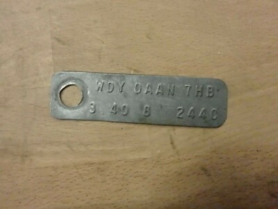 FORD 8 INCH 3.40 REAR END OPEN DIFFERENTIAL ID TAG | eBay