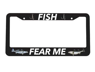 Fish Fear Me Anglers Fishing Pole Fisher Bait Bass Saltwater License ...