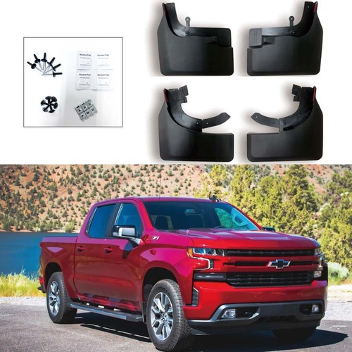 4PCS Front & Rear Splash Mud Flap Guard Fit 2019-2024 Chevy Silverado ...