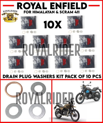 Royal Enfield - DRAIN PLUG WASHERS KIT PACK OF 10 PCS For SCRAM 411 ...